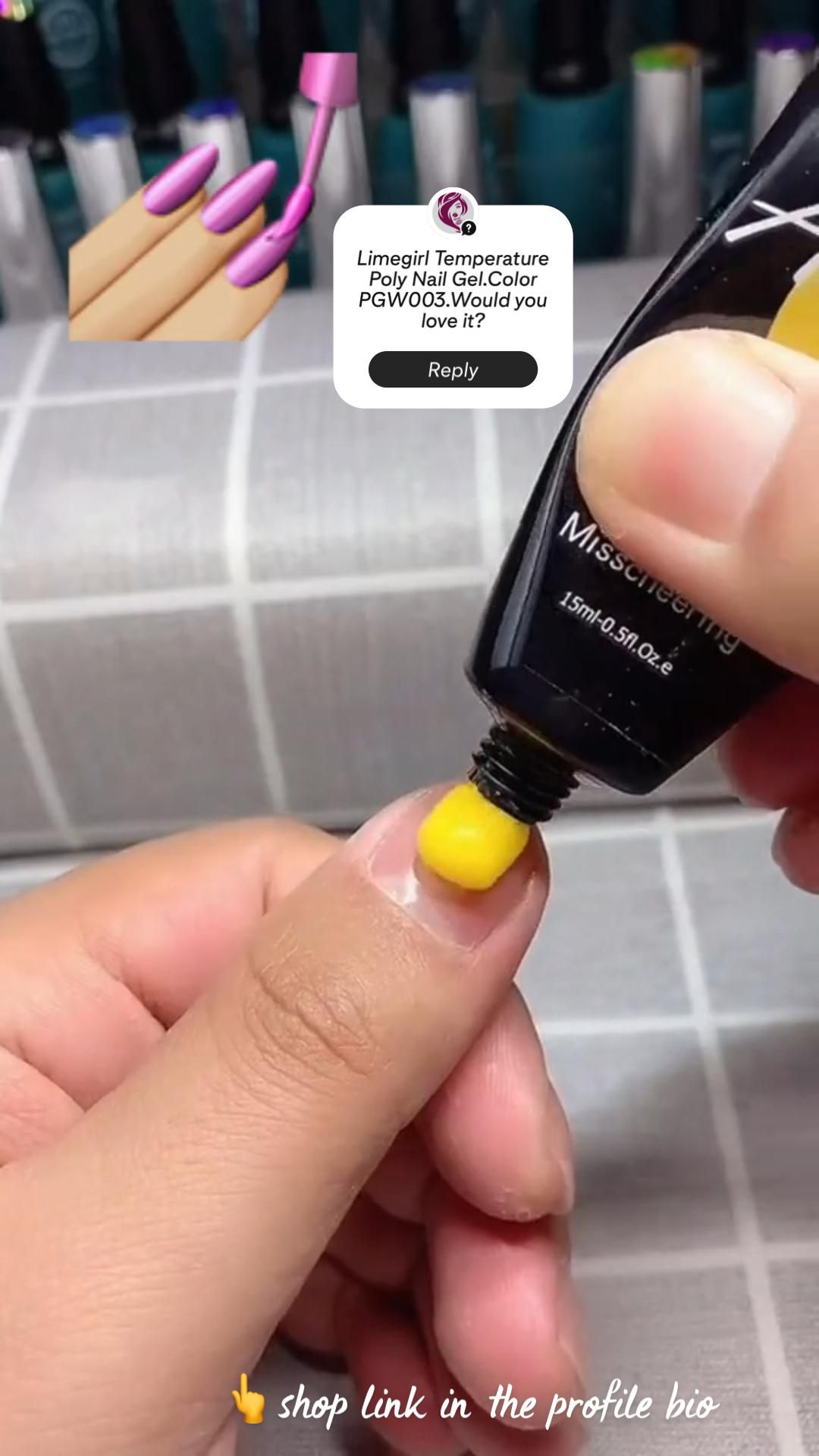 Temperature Poly Gel Nail-Yellow 🥰 - Limegirlstore