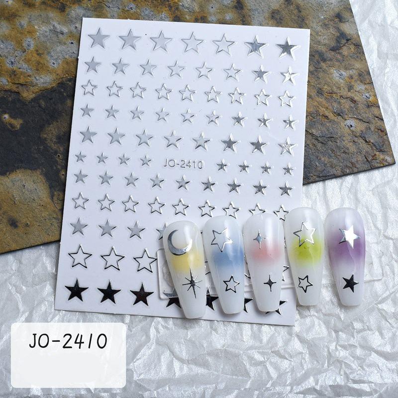 Nail Stickers - Metallic Silver - Limegirlstore
