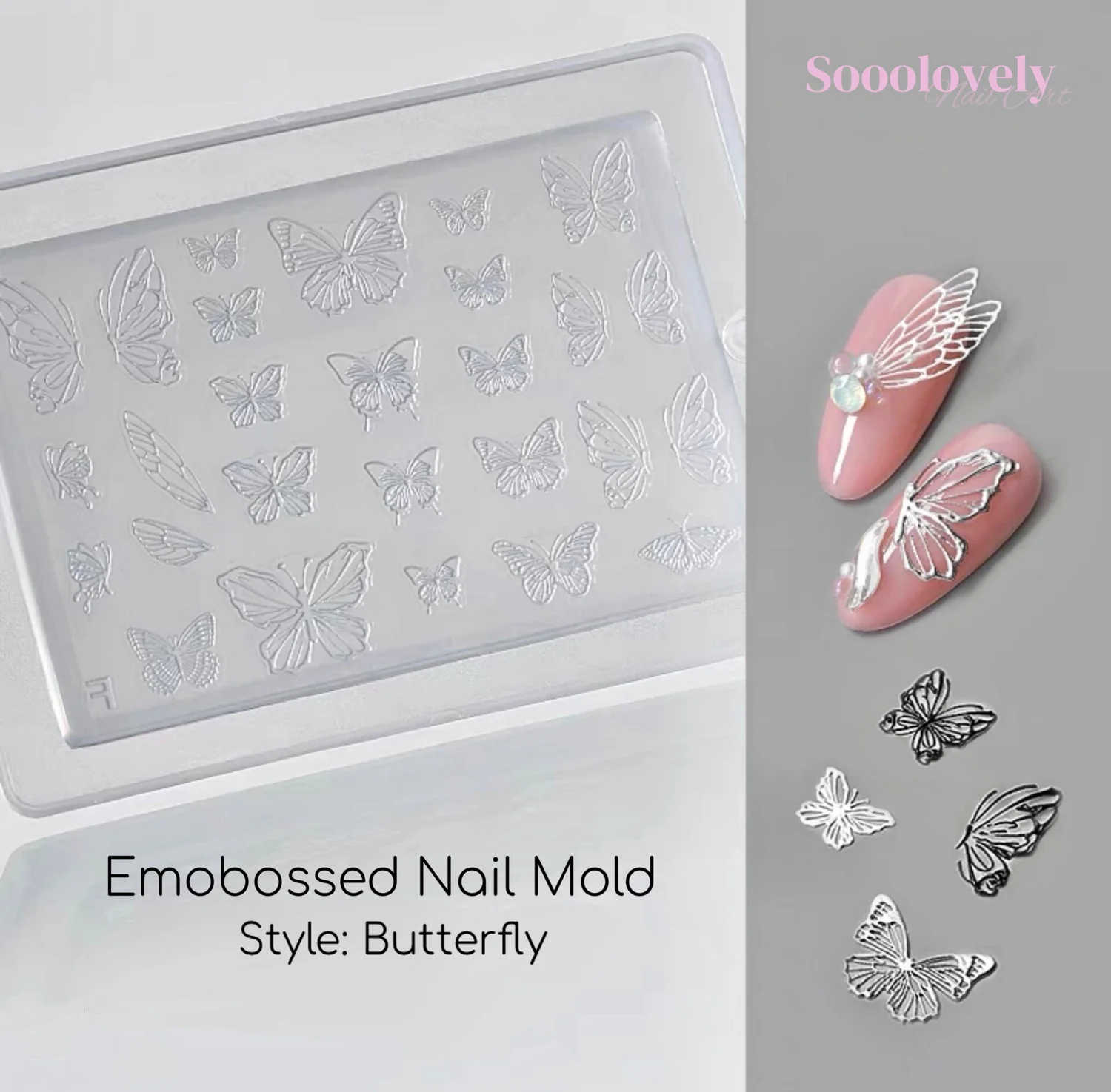 Embossed Nail Art Mold Collection - Limegirlstore